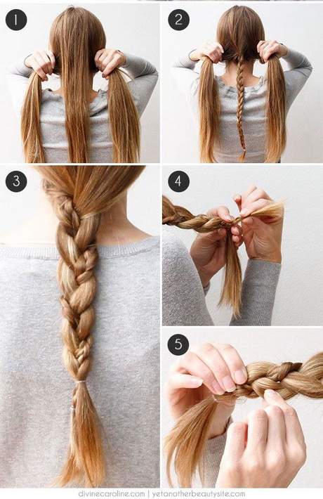 Haar vlechten bij jezelf